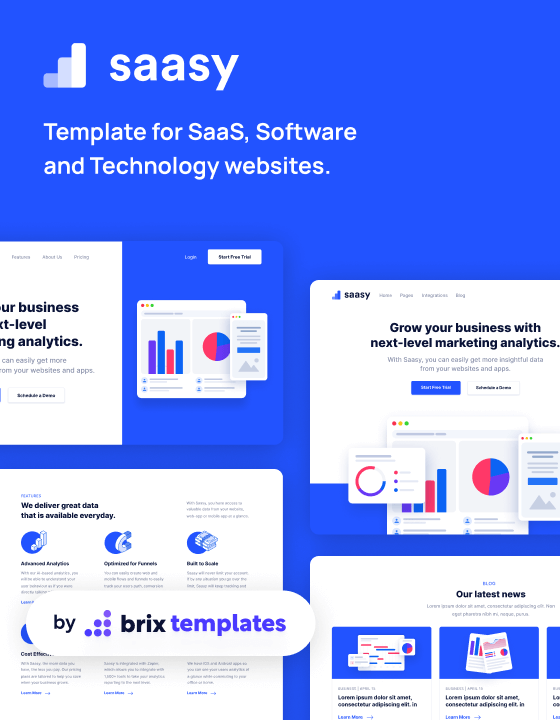 Saasy Ecommerce - Software HTML5 Responsive Website Template